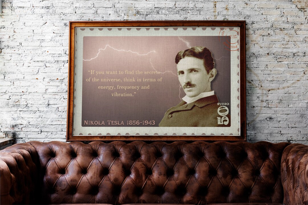 Printable Wall Art, Nikola Tesla, Instant Digital Download, Physics ...