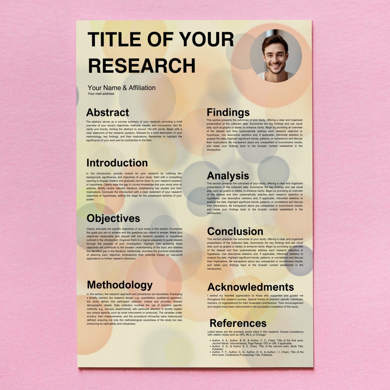 Academic Research Poster Template Canva, A0 A1 A2 Size Portrait, Poster ...