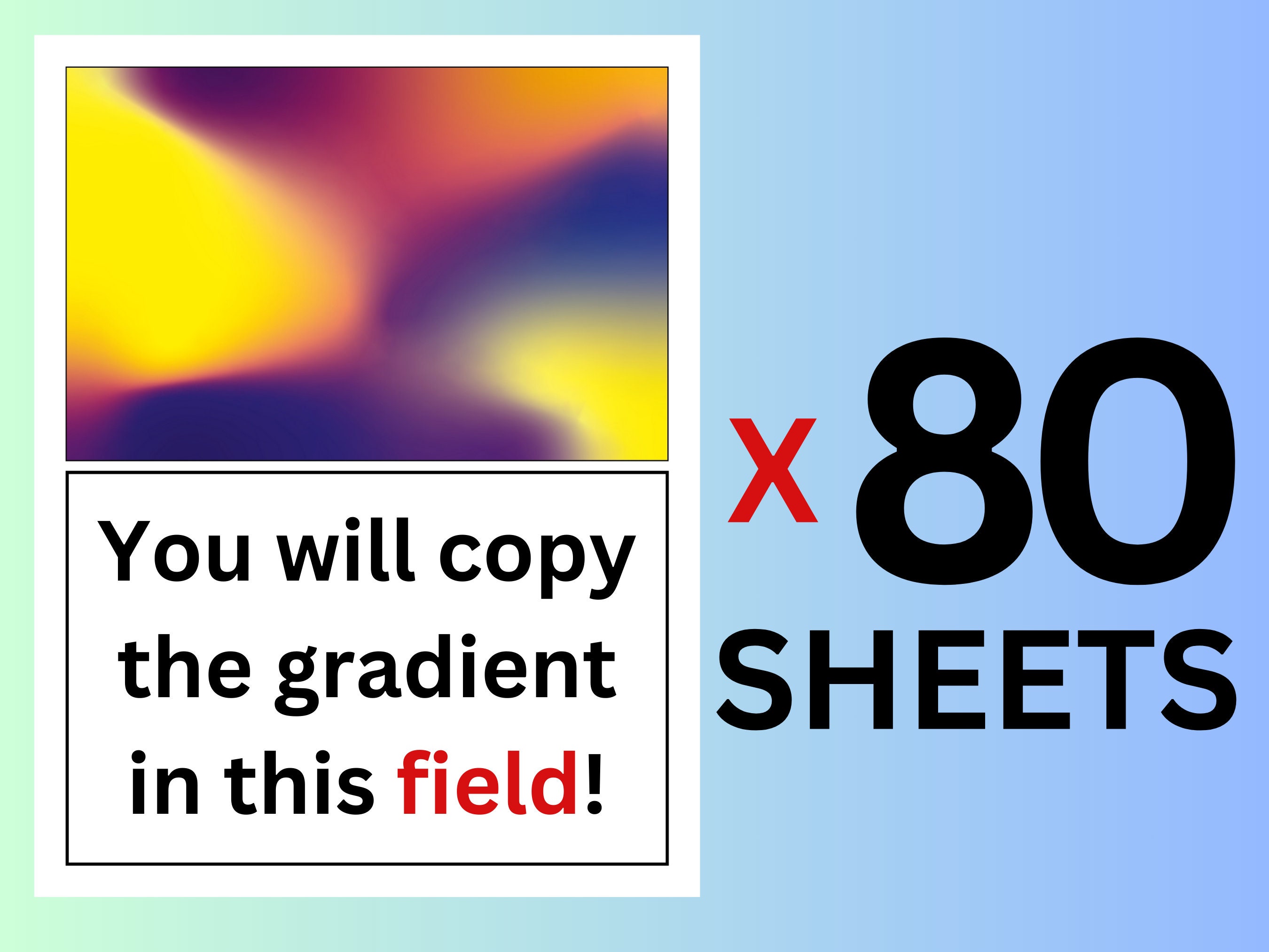 80 Coloring Sheets, Gradient Artworks for Learning Color Theory ...