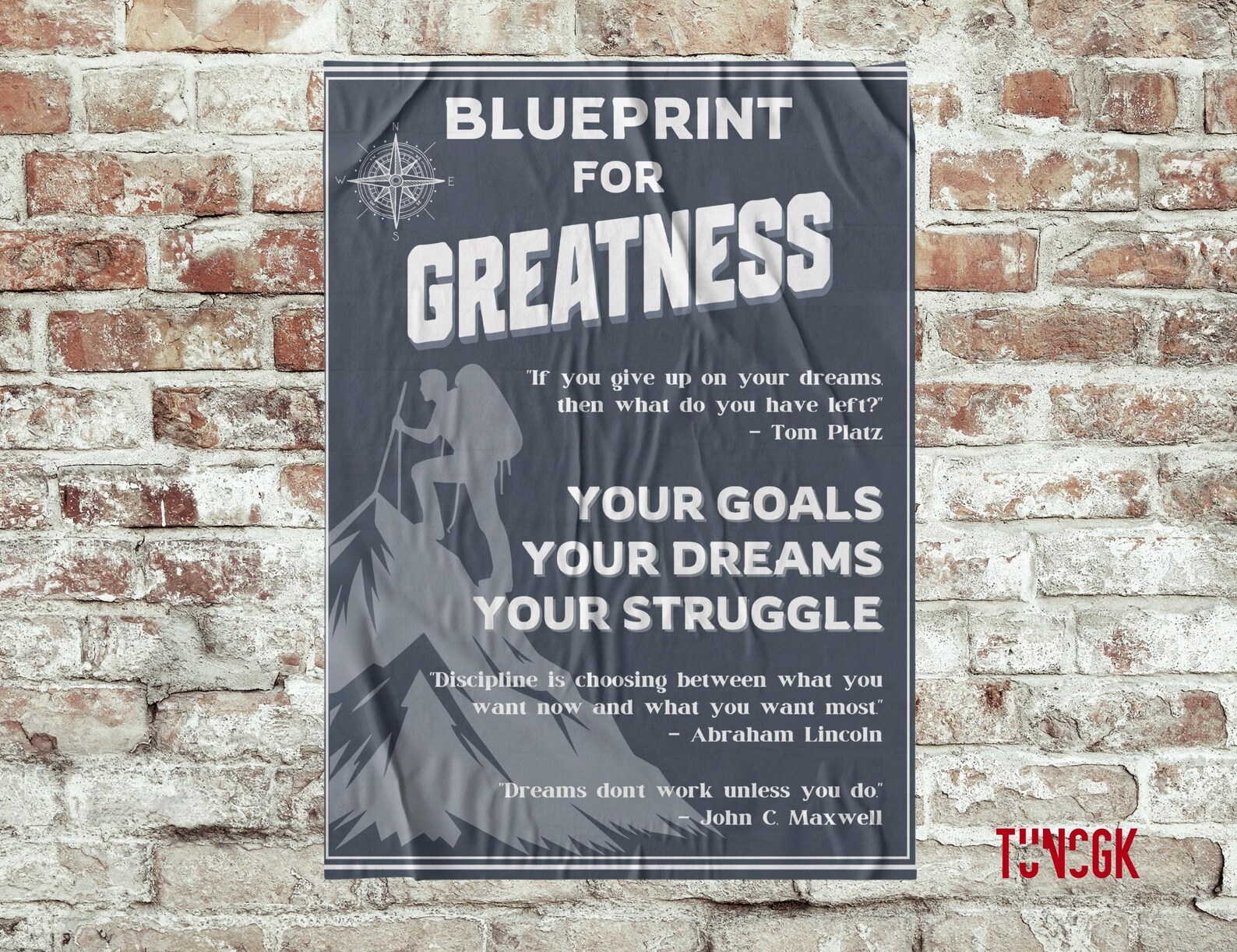 Blueprint for Greatness Poster, Inspirational Quotes (digital Download ...