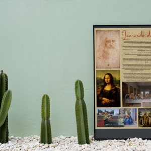 Da Vinci Wall Art, Infographic Renaissance Painting, Artistic Instant ...