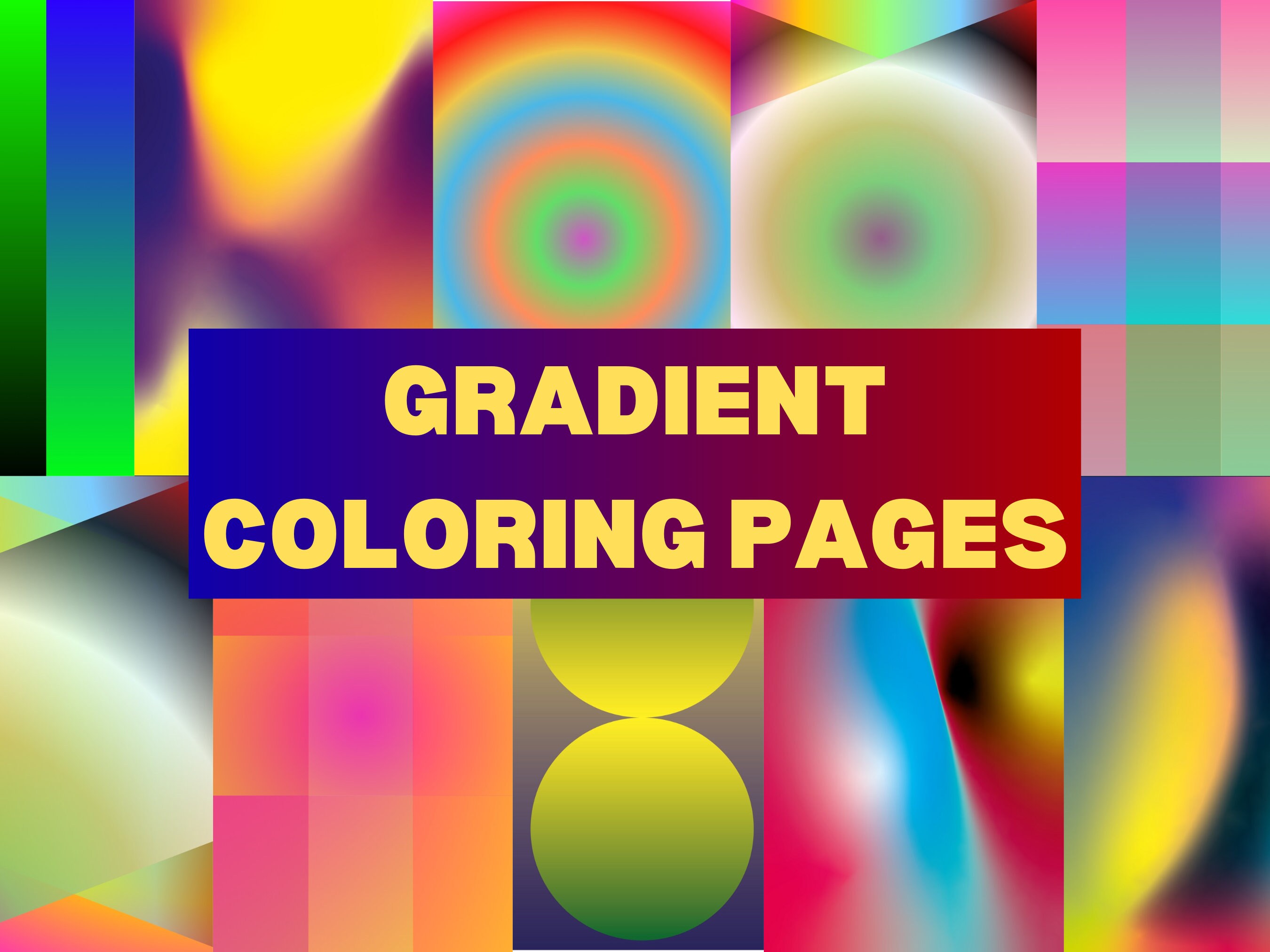 80 Coloring Sheets, Gradient Artworks for Learning Color Theory ...