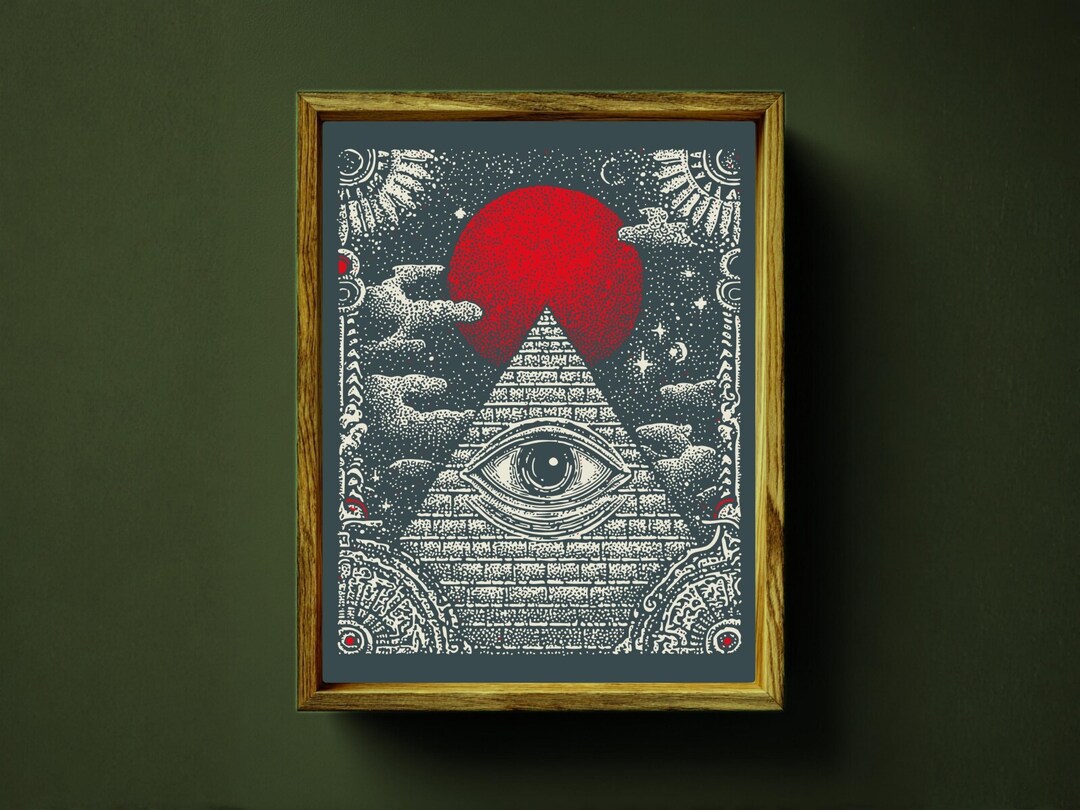 All Seeing Eye - Wiccan Wall Art - Occult Symbolism - Etsy