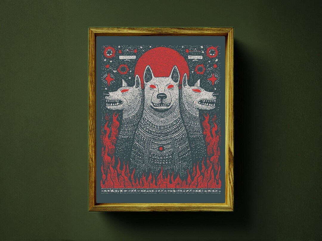 Cerberus Print - Greek Mythology - Hades Wall Art - Etsy