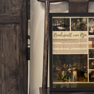 Rembrandt Infographic Wall Art | Baroque Painting Digital Instant ...