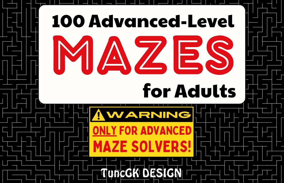 100 Advanced Level Printable Maze Puzzles for Adults & Smart Kids ...