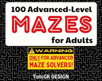 100 Advanced Maze Puzzles for Adults, Printable Brain Teasers (PDF ...