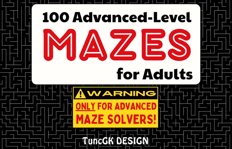 100 Advanced Level Printable Maze Puzzles for Adults & Smart Kids ...