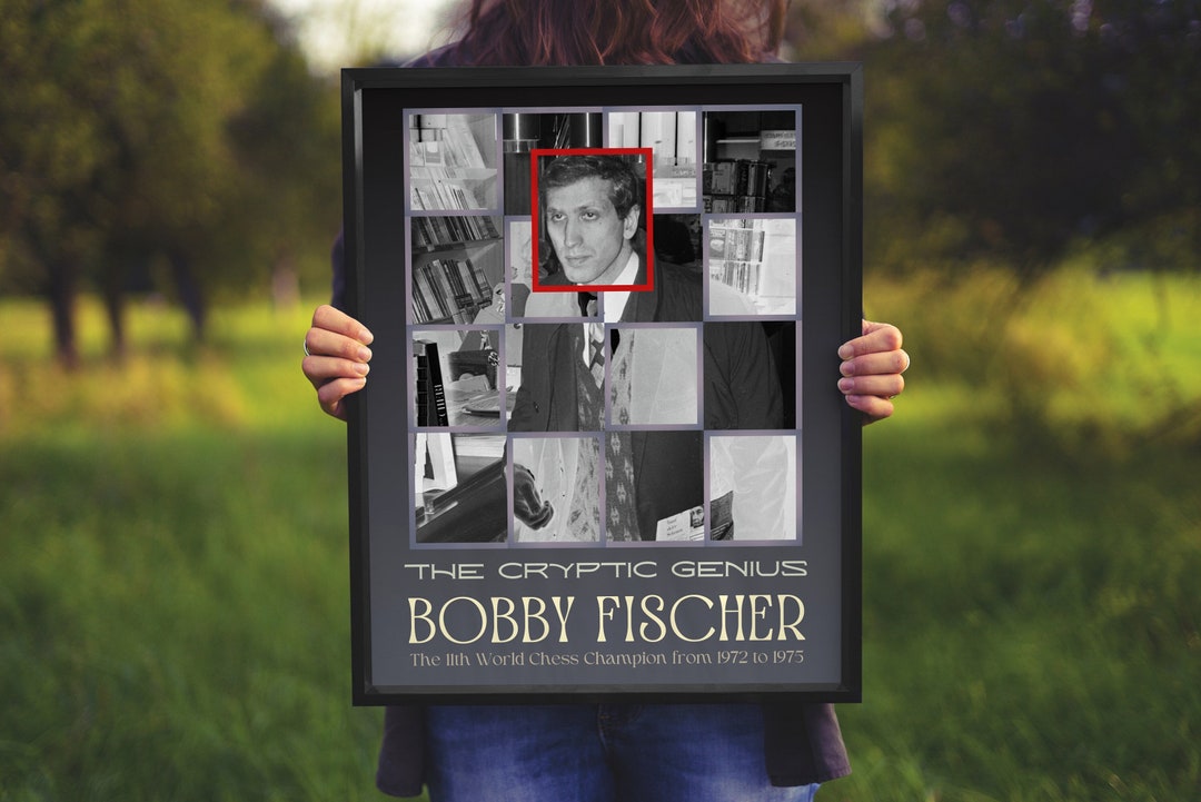 Bobby Fischer Poster, Chess Wall Art, Printable Digital Download ...