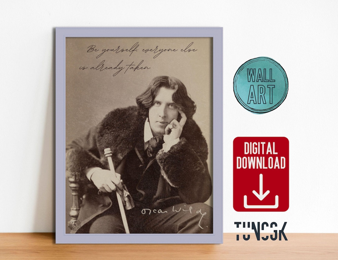 Oscar Wilde Quote Poster | Victorian Portrait, Vintage Wall Art ...