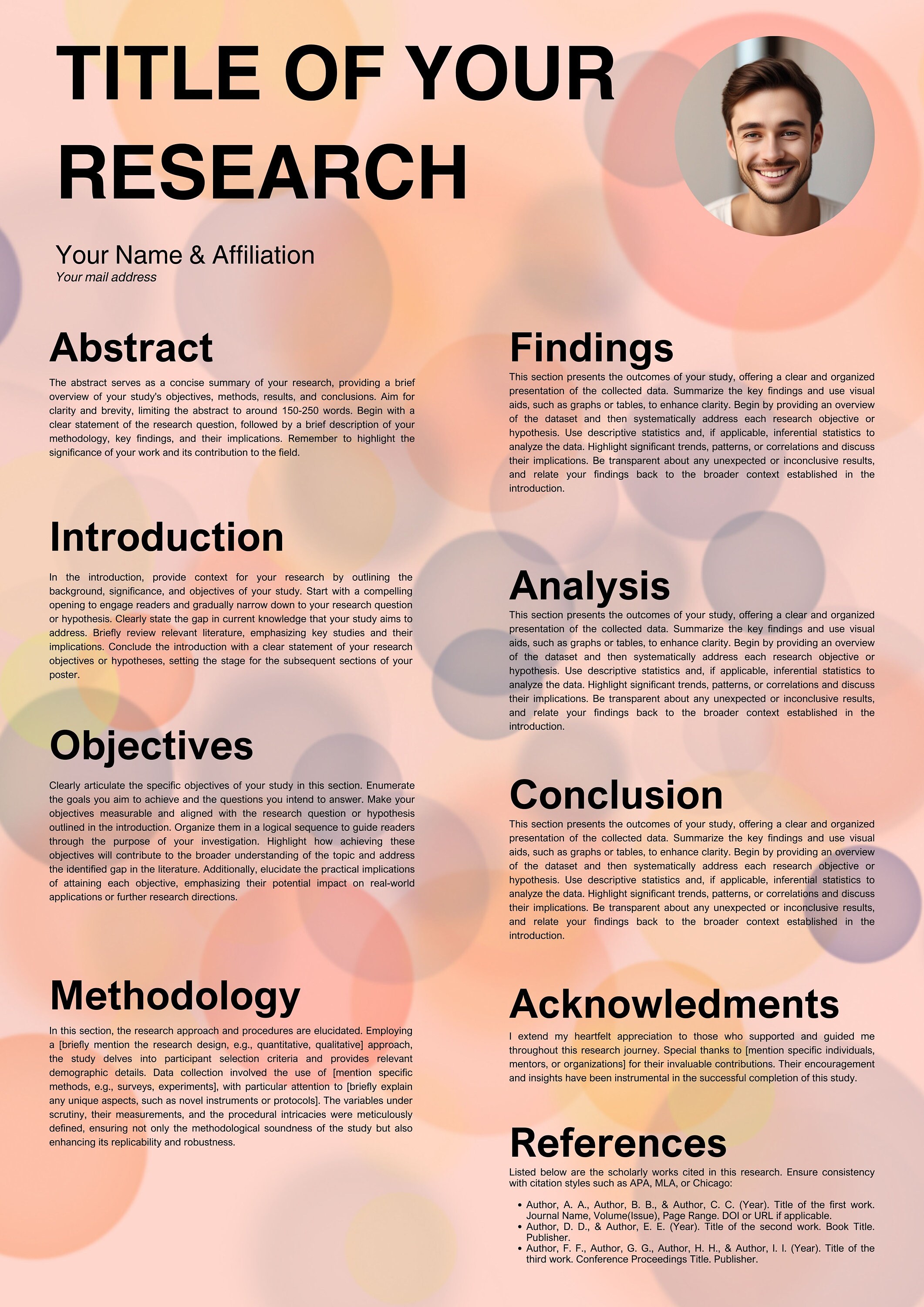 Academic Research Poster Template Canva, A0 A1 A2 Size Portrait, Poster ...