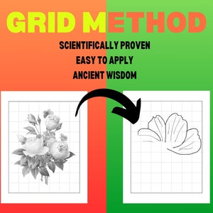 Grid Drawing Exercise Worksheets for Improving Floral Illustration ...