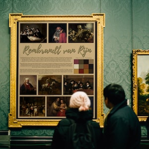 Rembrandt Infographic Wall Art | Baroque Painting Digital Instant ...