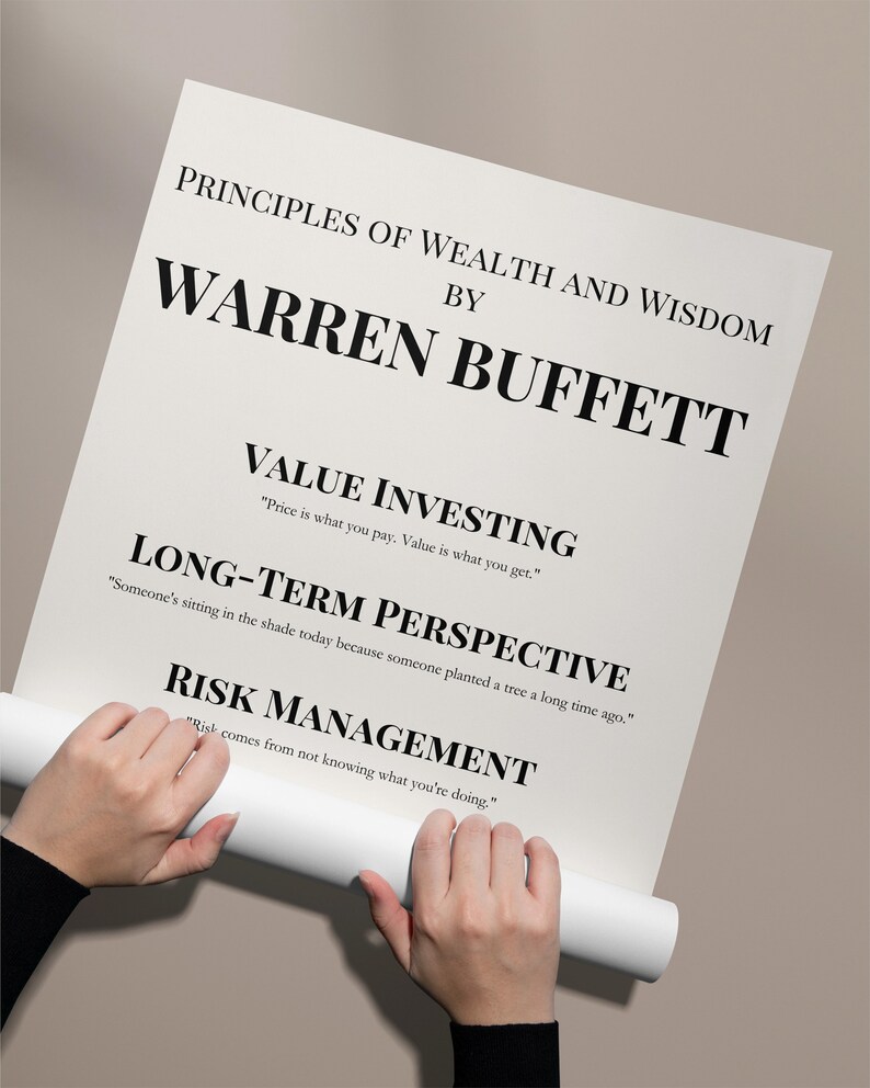 Business Inspiration Poster, Principles by Warren Buffett on Making ...