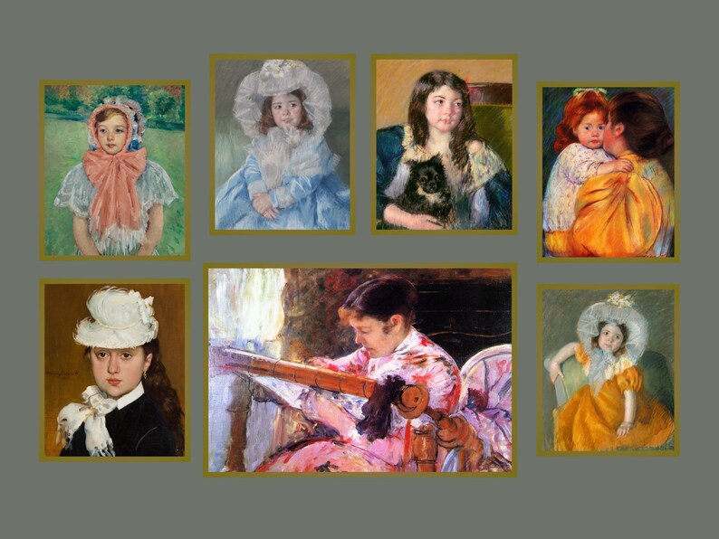 Mary Cassatt Artworks Collection, 128 Printable Wall Arts, Drawing ...