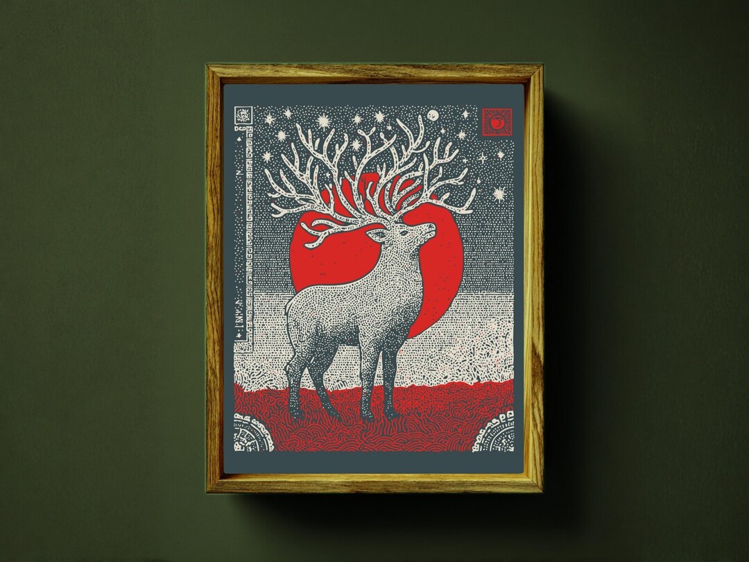 Forest Spirit Stag - Animal Totem - Pagan Wall Decor - Etsy