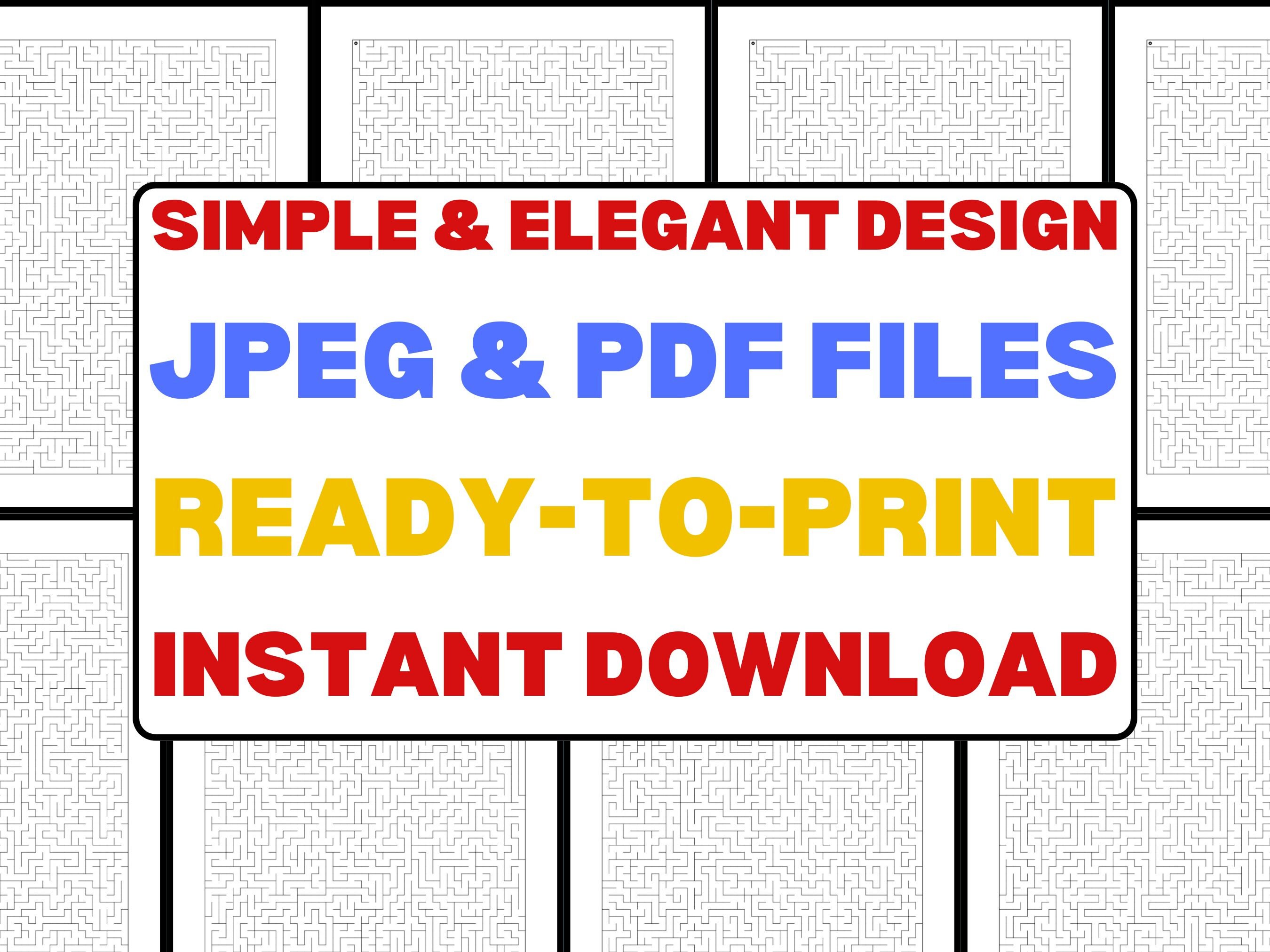 100 Advanced Level Printable Maze Puzzles for Adults & Smart Kids ...