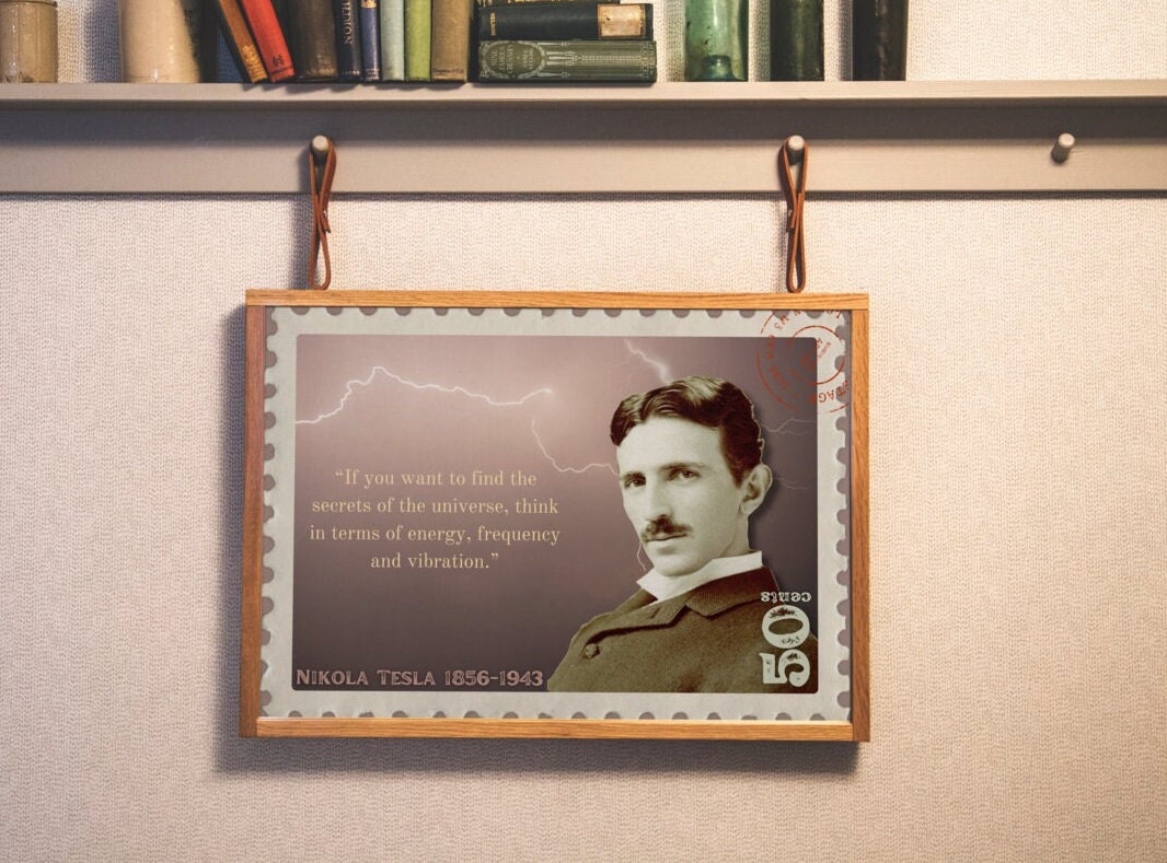 Printable Wall Art, Nikola Tesla, Instant Digital Download, Physics ...