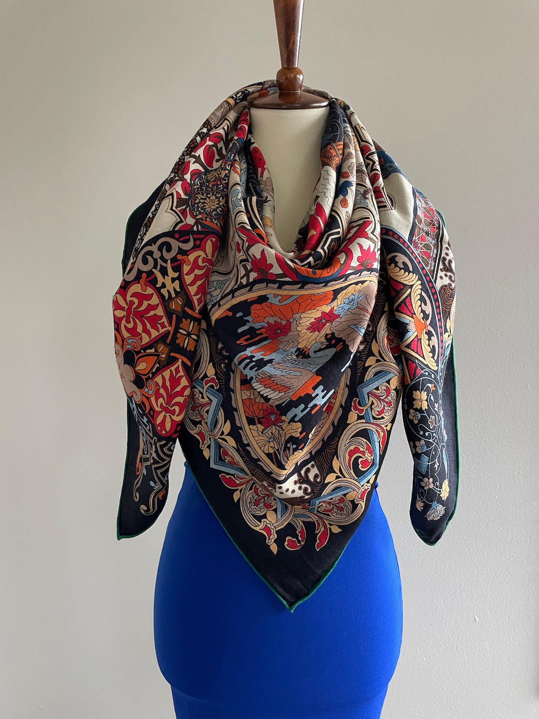 Wool Silk Luxury Extra Large Scarf Big Square Shawl Wrap 55x55 ...