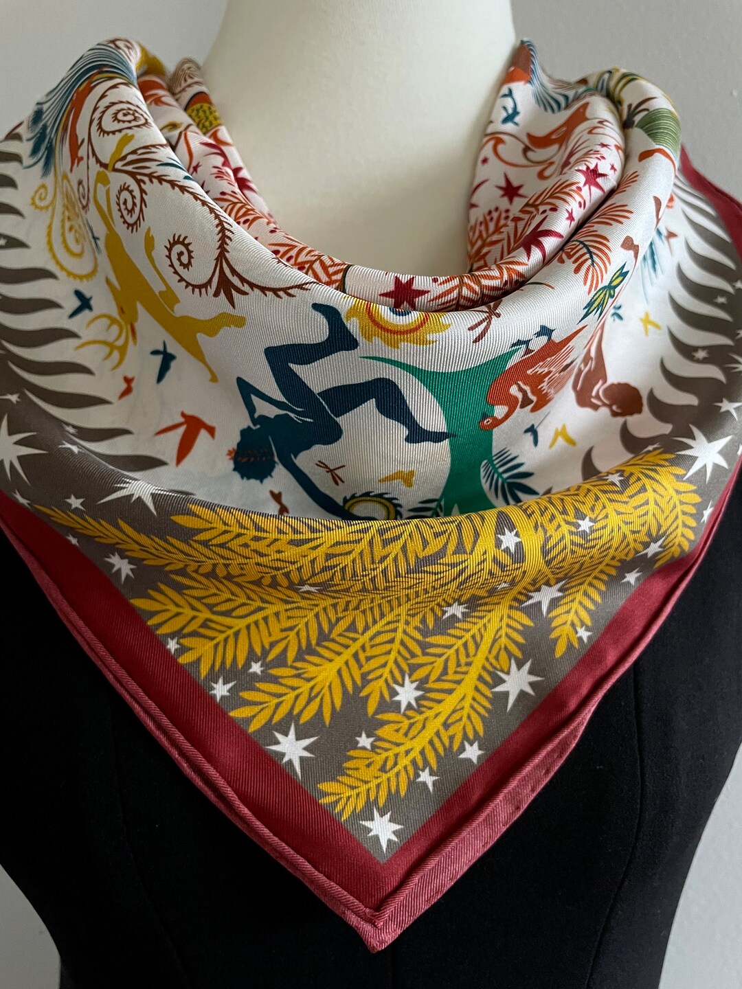 100% Silk Twill Luxury Scarf Square Pure Silk Bandana Head Scarf 27x27 ...