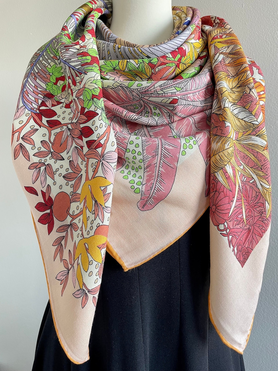 Wool Silk Luxury Extra Large Scarf Square Big Shawl Wrap 55x55 ...