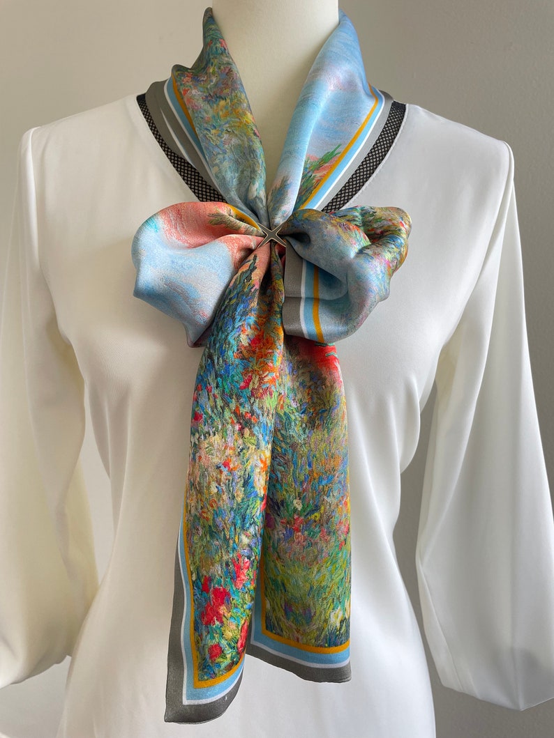 100% Silk Long Scarf Pure Silk Bandana Mulberry Silk Hair - Etsy