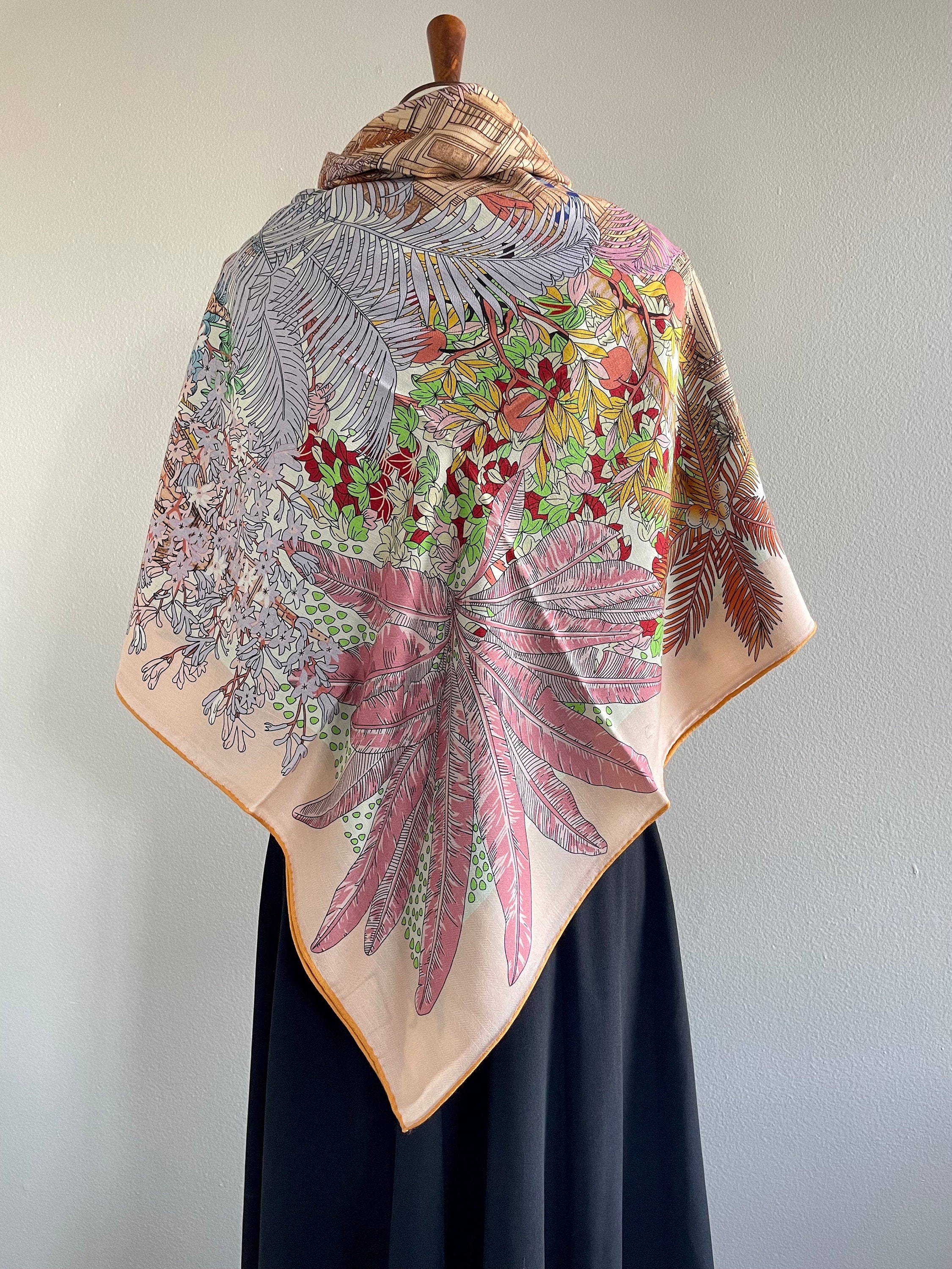 Wool Silk Luxury Extra Large Scarf Square Big Shawl Wrap 55x55 ...