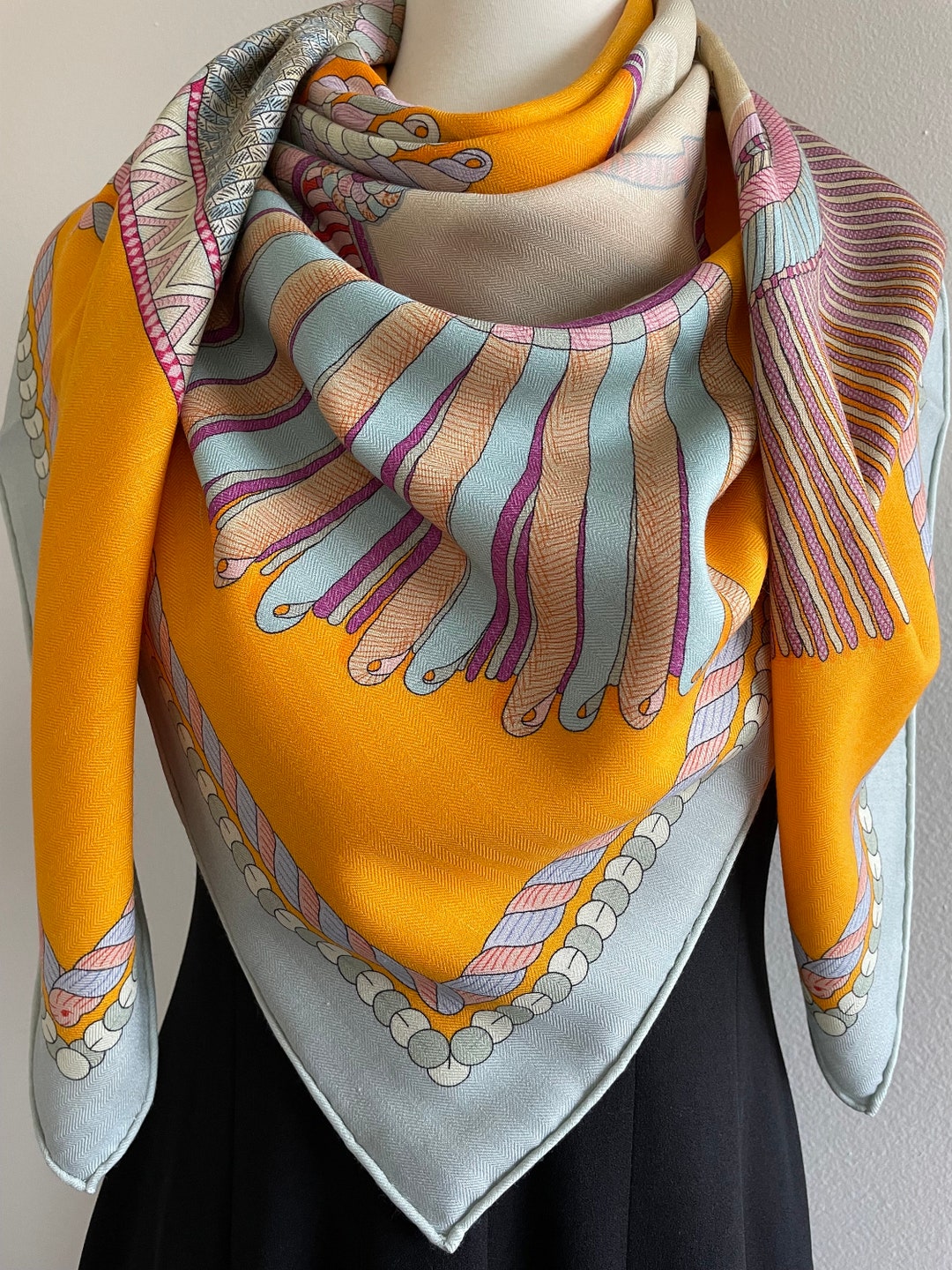 Wool Silk Luxury Extra Large Scarf Square Shawl Wrap 55x55140x140cm ...