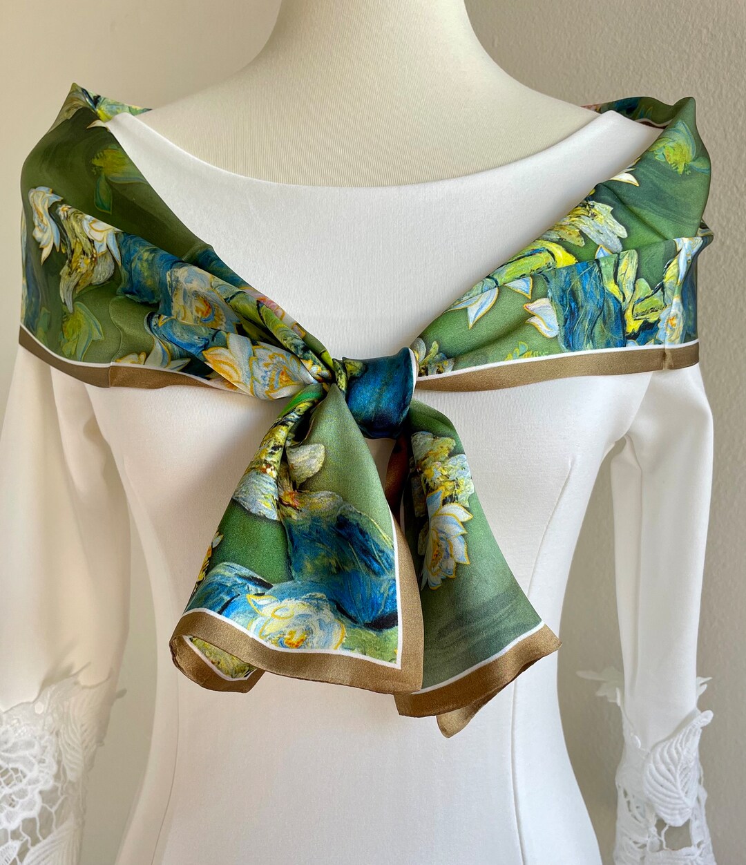 100% Silk Long Scarf Pure Silk Bandana Mulberry Silk Head Hair Bag ...