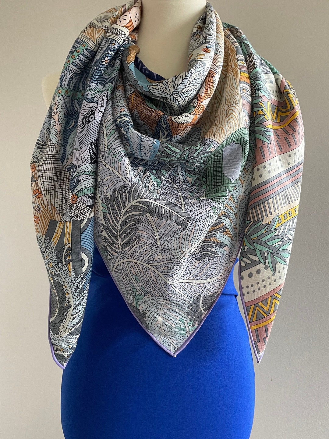 Wool Silk Luxury Extra Large Scarf Square Shawl Wrap 55x55”140x140cm ...