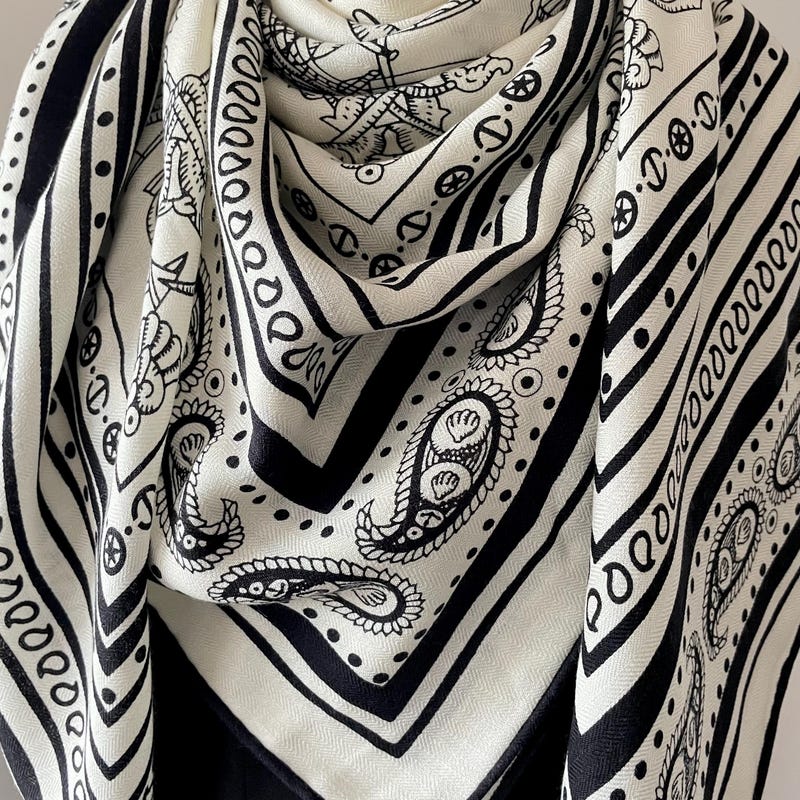 Paisley Large Square Scarf - Etsy