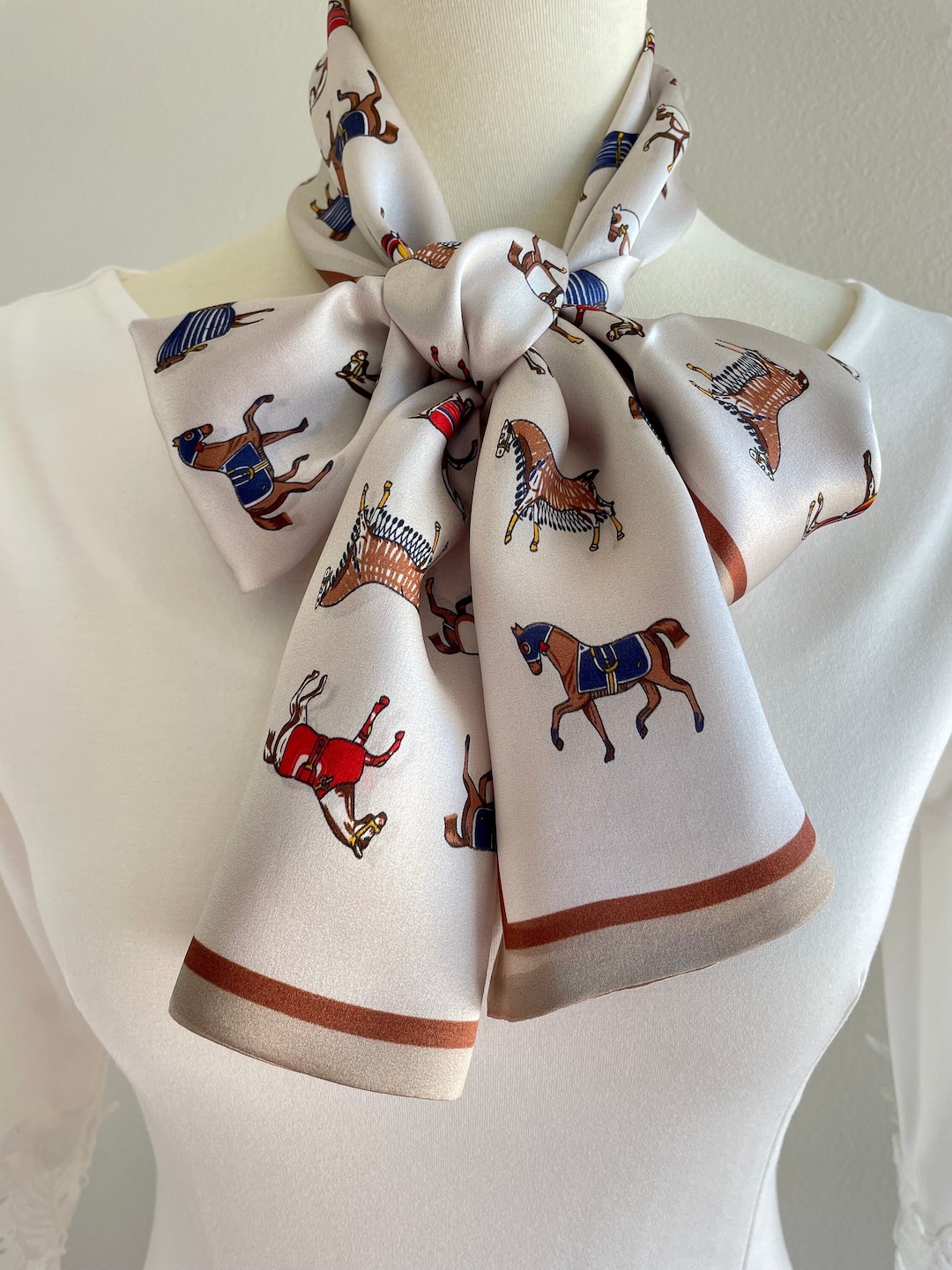 100% Silk Long Scarf Pure Silk Bandana Mulberry Silk Head Hair Scarf ...