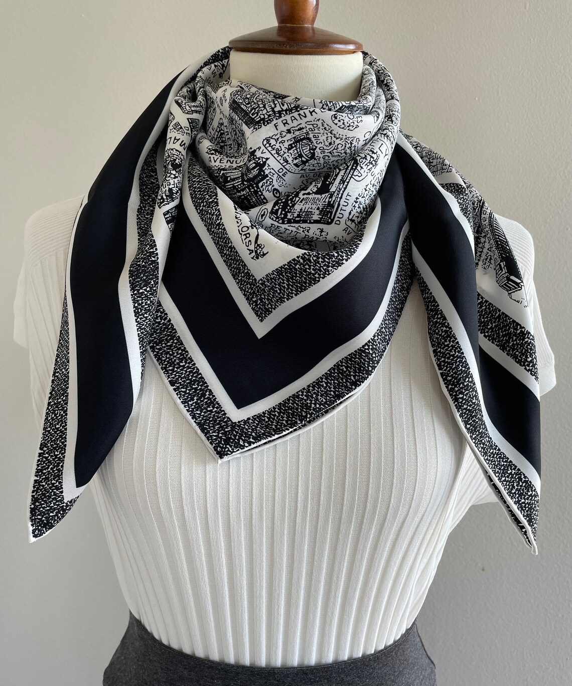 100% Silk Twill Large Scarf Square Silk Hair Head Scarf 35x35” 90x90cm ...