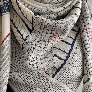 Wool Silk Luxury Extra Large Scarf Square Big Shawl Wrap 55x55 ...
