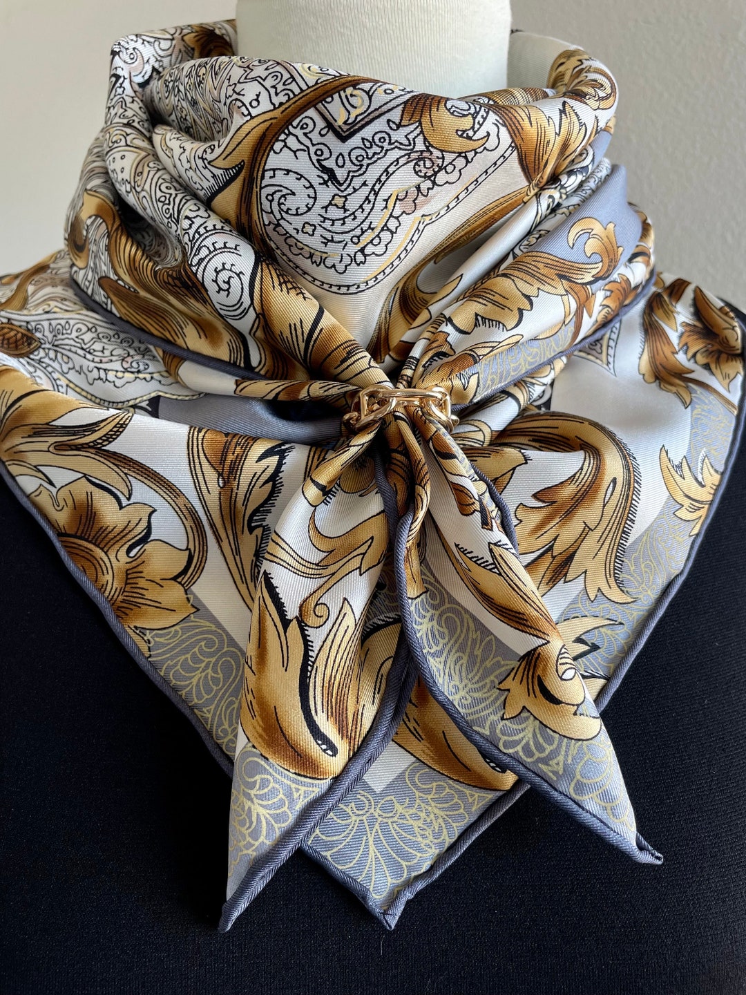 100% Silk Twill Scarf Large Shawl Silk Bandana Silk Hair Head Scarf ...