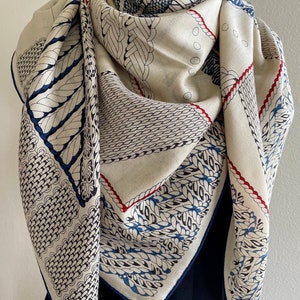 Wool Silk Luxury Extra Large Scarf Square Big Shawl Wrap 55x55 ...