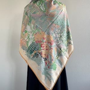 Wool Silk Luxury Extra Large Scarf Square Big Shawl Wrap 55x55 ...