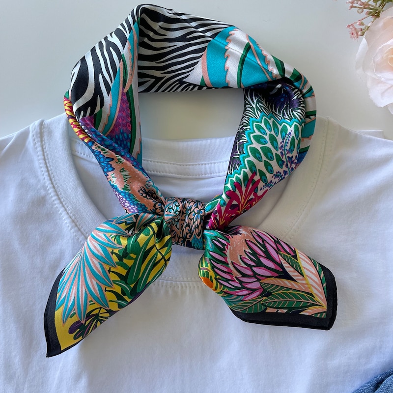 Green Silk Scarf Small - Etsy