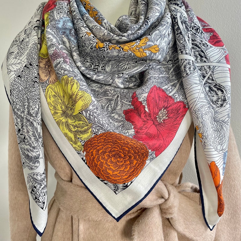 Silk Large Square Scarves - Etsy