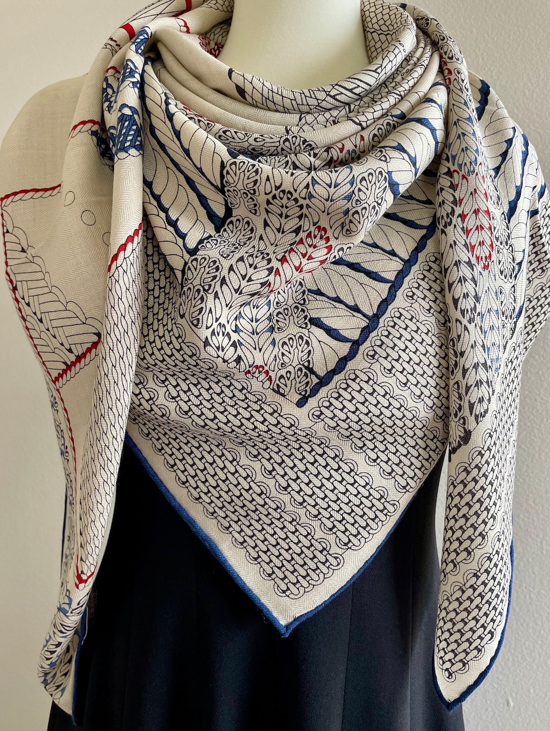 Wool Silk Luxury Extra Large Scarf Square Big Shawl Wrap 55x55 ...