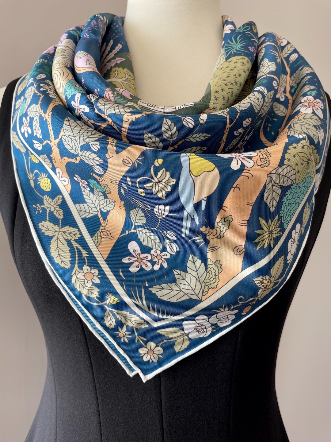 Mulberry Silk Twill Scarf Silk Bandana Silk Hair Large Scarf 35”x35 ...