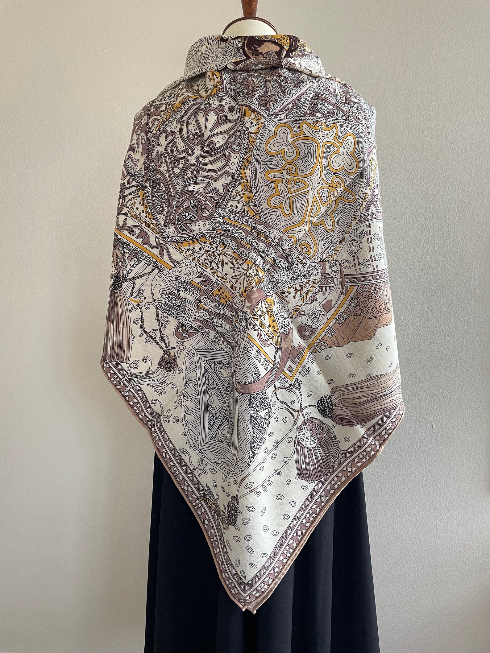 Wool Silk Luxury Extra Large Square Scarf Big Shawl Wrap 55x55 ...