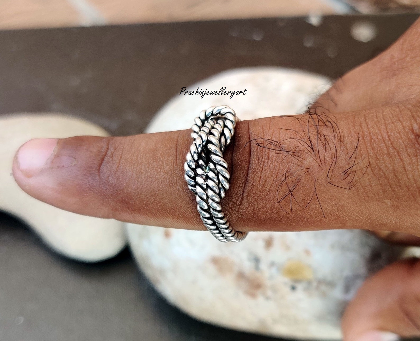 925 Sterling Silver Twisted Rope Ring Dainty Ring Stackable - Etsy