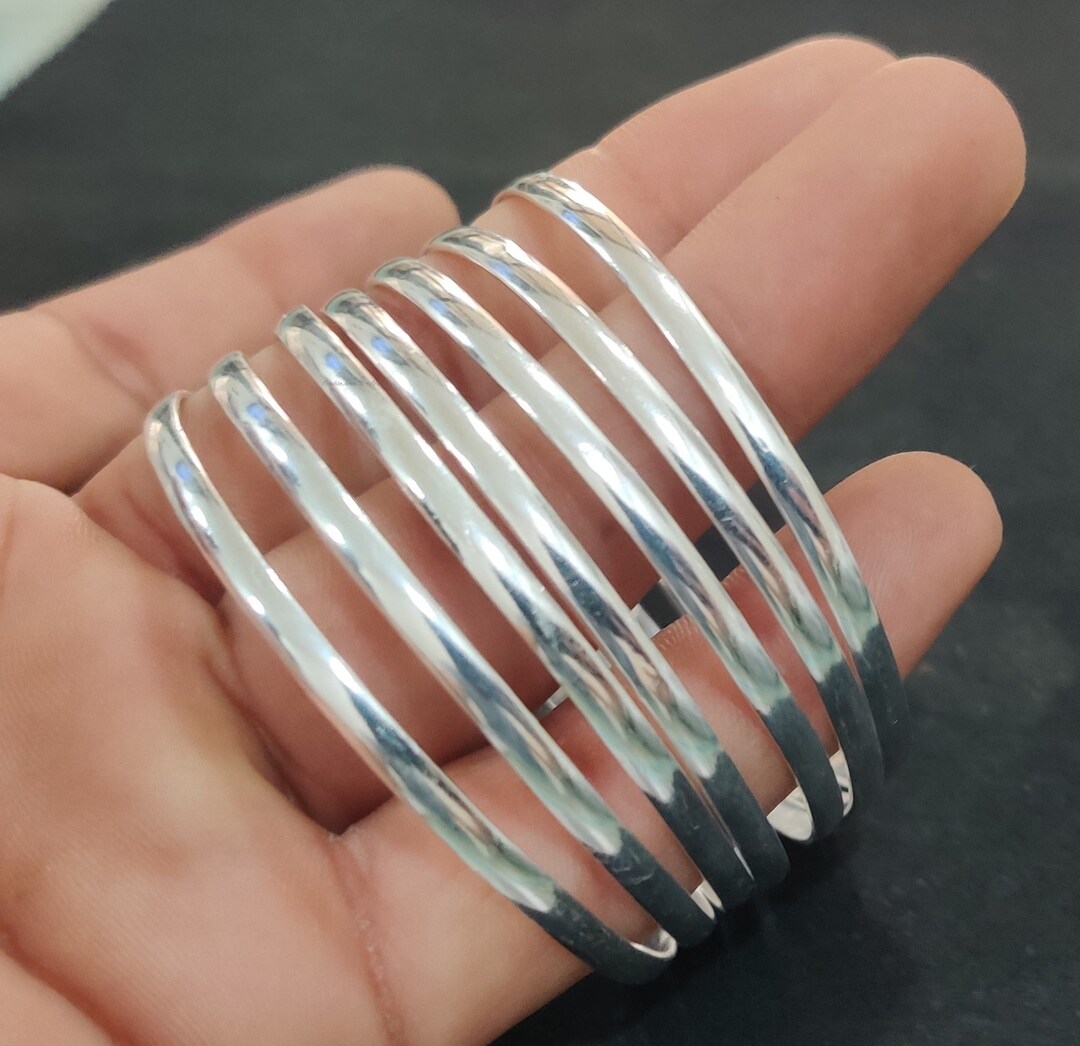 Set of 7 Bangles, Stacking Bangles, Seminarian, Stacking Bracelets, 7 ...