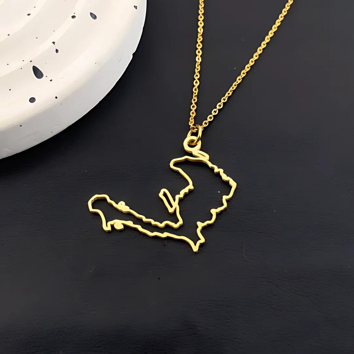 Haiti Necklace Country Map Pendant Haitian Woman Present Haiti Jewelry ...