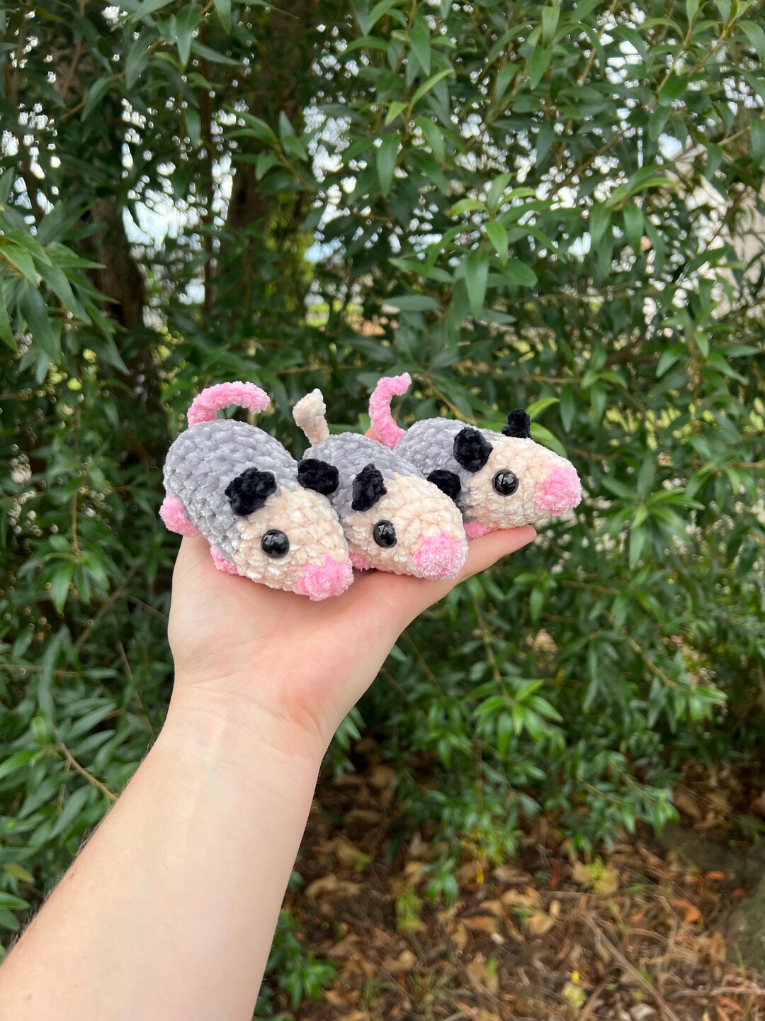 Handmade Crochet Opossum Plushie | Mini Possum Toy | Cute Woodland ...