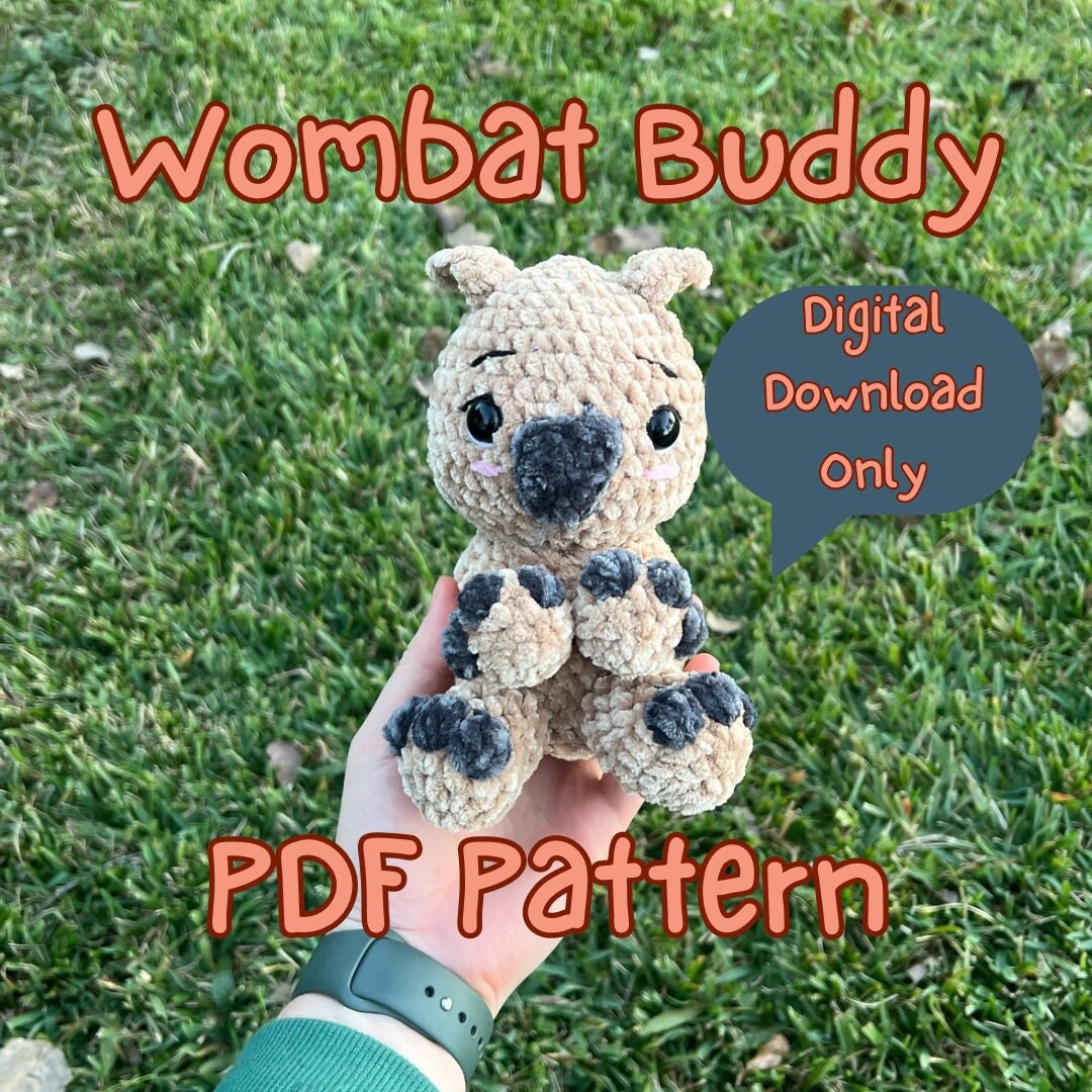 Pattern Wombat Buddy Crochet Pattern - Amigurumi Wombat Pattern Digital ...