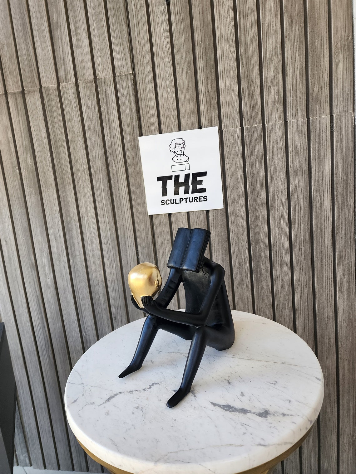 Self Reading Human Statue, Book Lovers Statue, Human Sculpture, Self ...