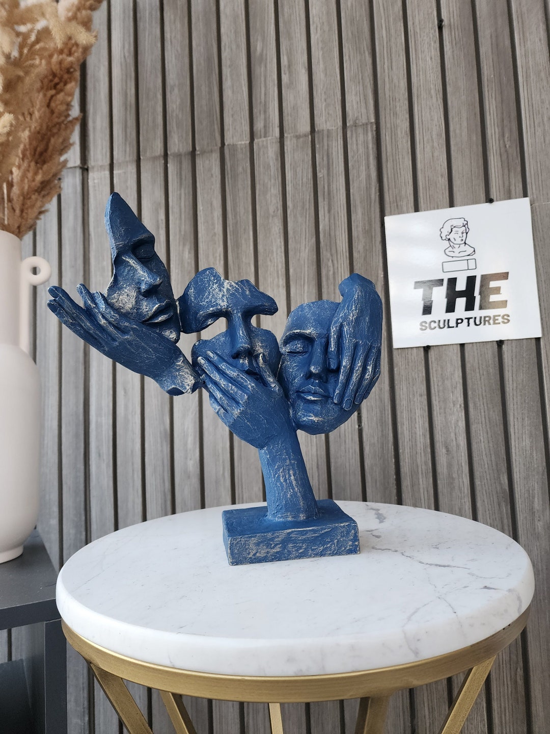 Triple Wisdom Mask Sculpture, See No Evil Hear No Evil Speak No Evil ...