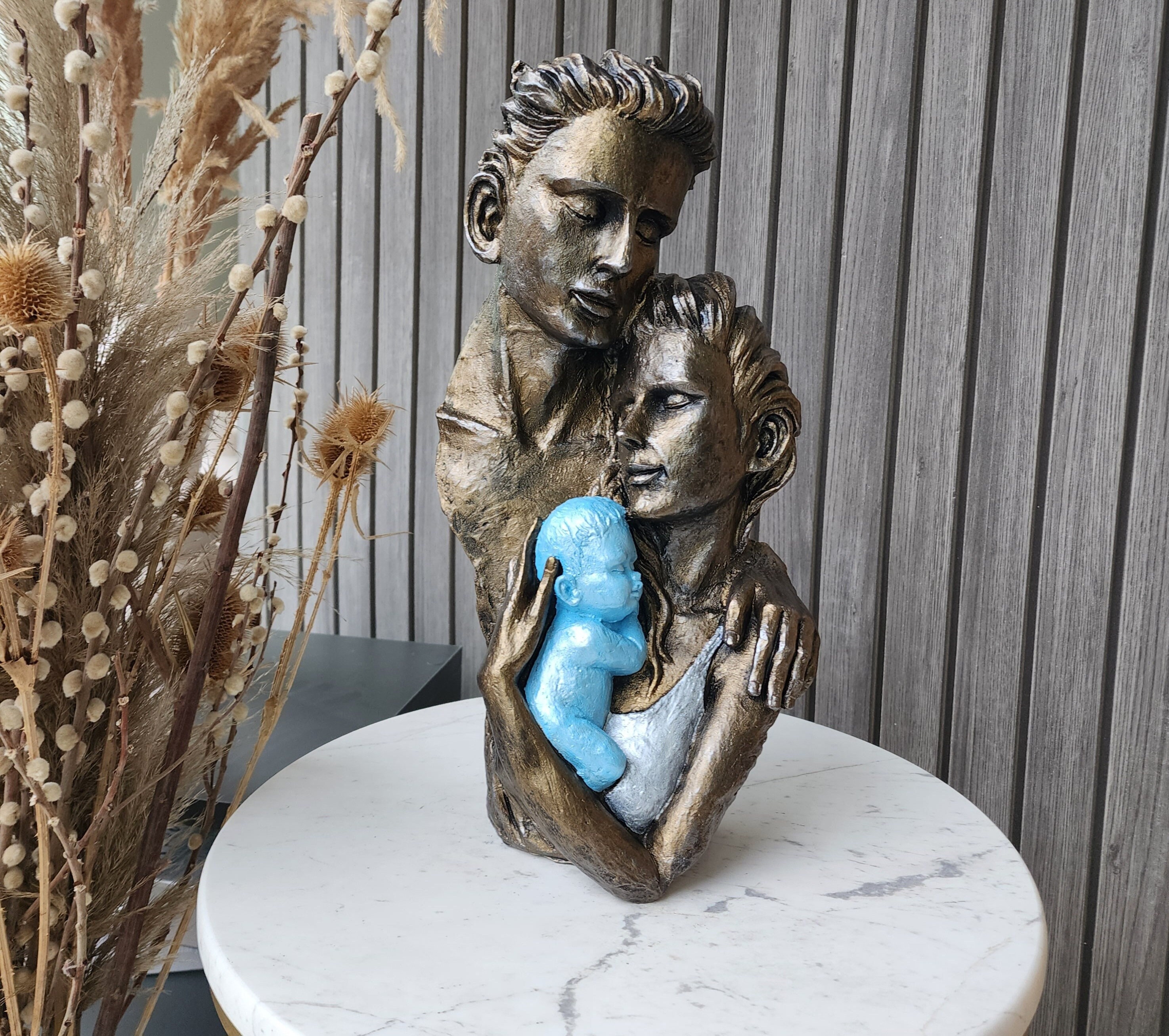 Large Family Statue, Holy Family Bust Statue, Family Reunion, Abstract ...